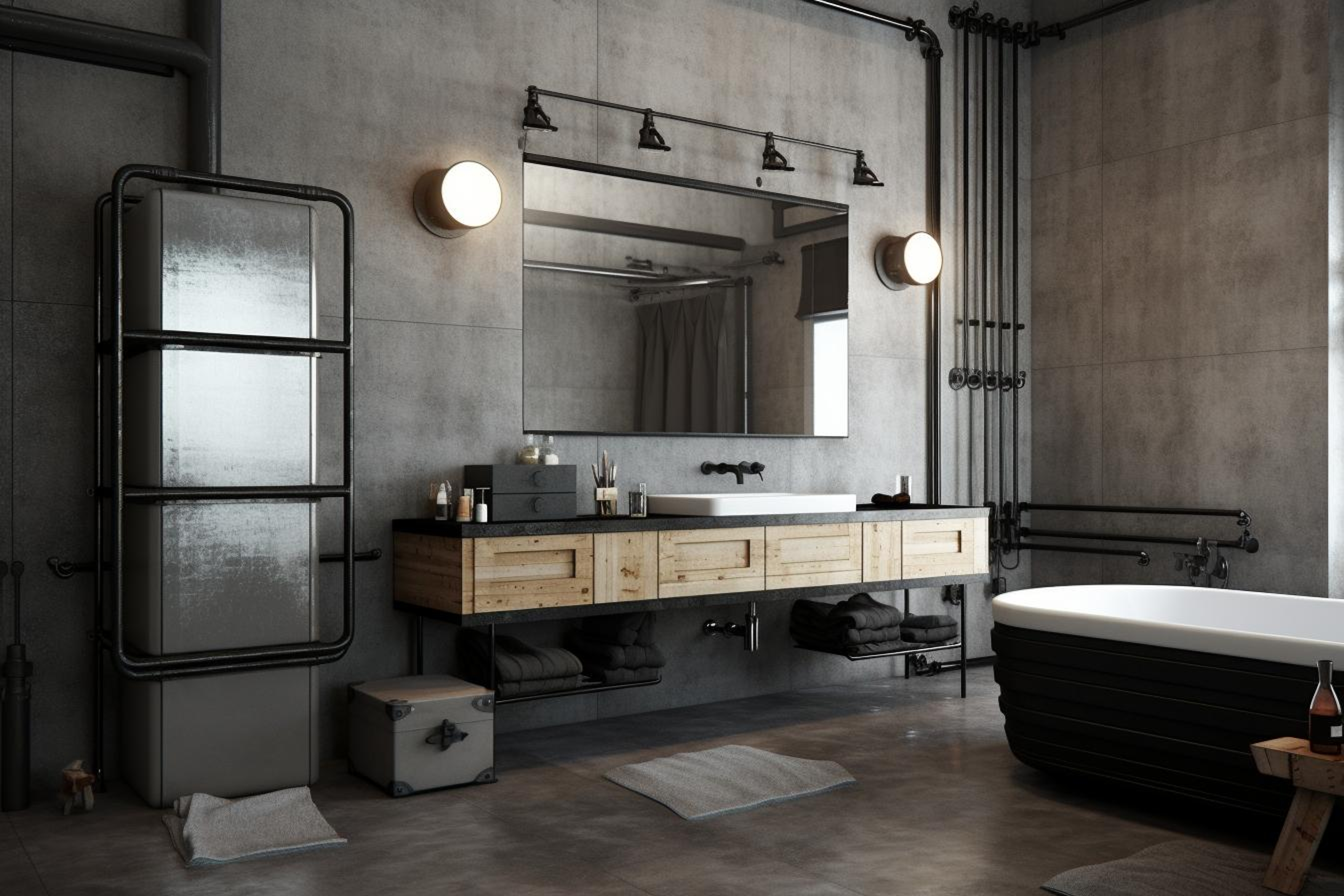 Modern Loft Style Bathroom — How to Arrange It? - Mexen Ireland